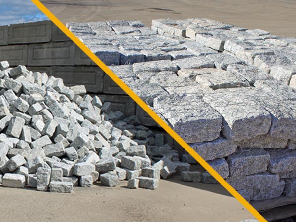 Jumbo Belgian Block Palletized | Burns Materials | Bridgeport, CT